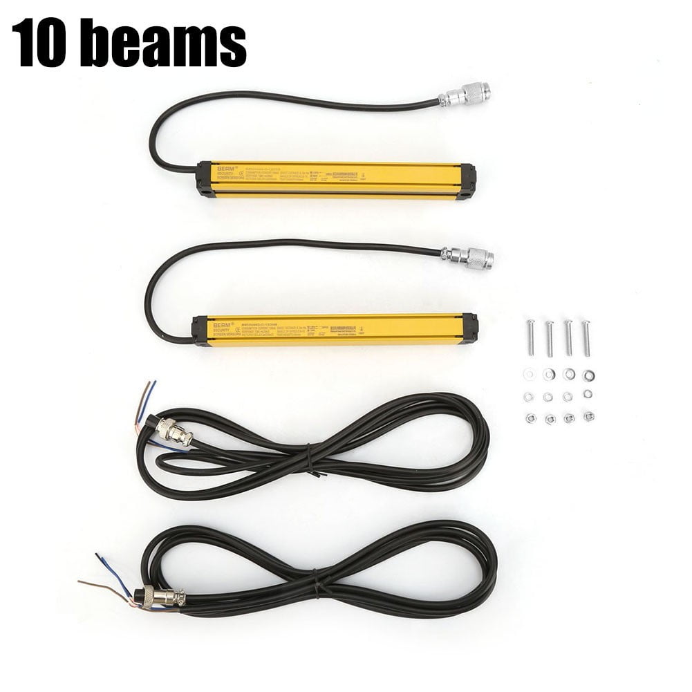 4/6/8/10/12Beam Light Curtain Sensor Switch Safety Light Grating ...