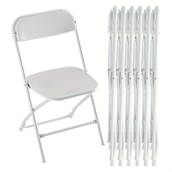 4/6/8/10/20 Pack Plastic Folding Chairs: Portable Stackable Commercial ...