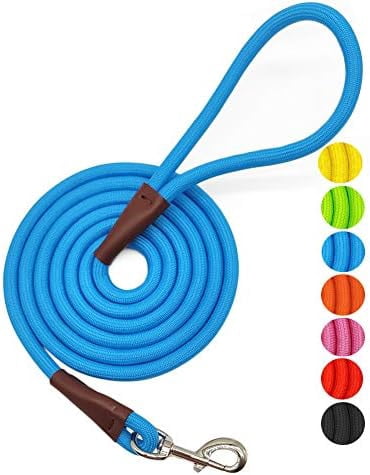 4/6 /8/10 FT Dog Leash, Classic Solid Colors, Strong Nylon Rope Dog ...