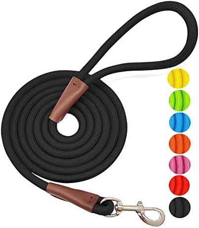 4/6 /8/10 FT Dog Leash, Classic Solid Colors, Strong Nylon Rope Dog ...