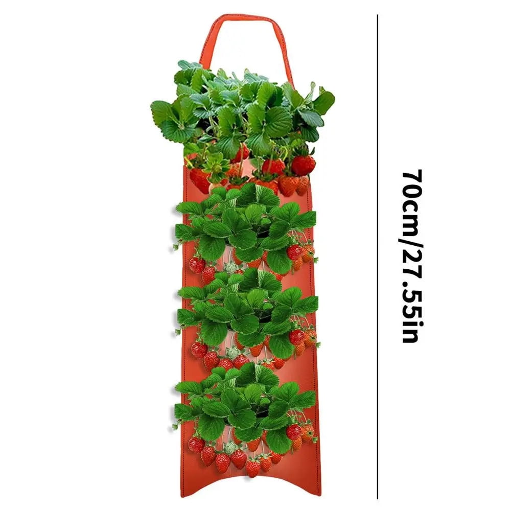4/6/8/10-Hole Hanging Planting Bag Fabric Pouch For Plant Aeration ...