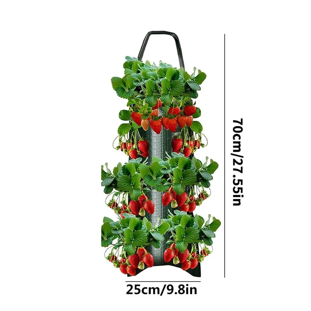 4/6/8/10-Hole Hanging Planting Bag Fabric Pouch For Plant Aeration ...