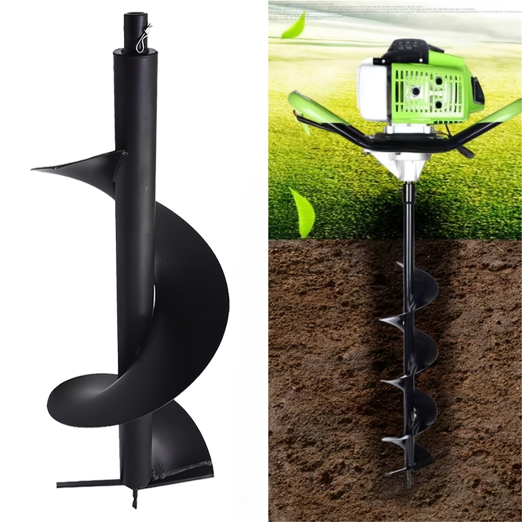 "4/6/8/10 Inch Earth Auger Drill Bits - Fits 3/4'' Shaft, Heavy-Duty ...