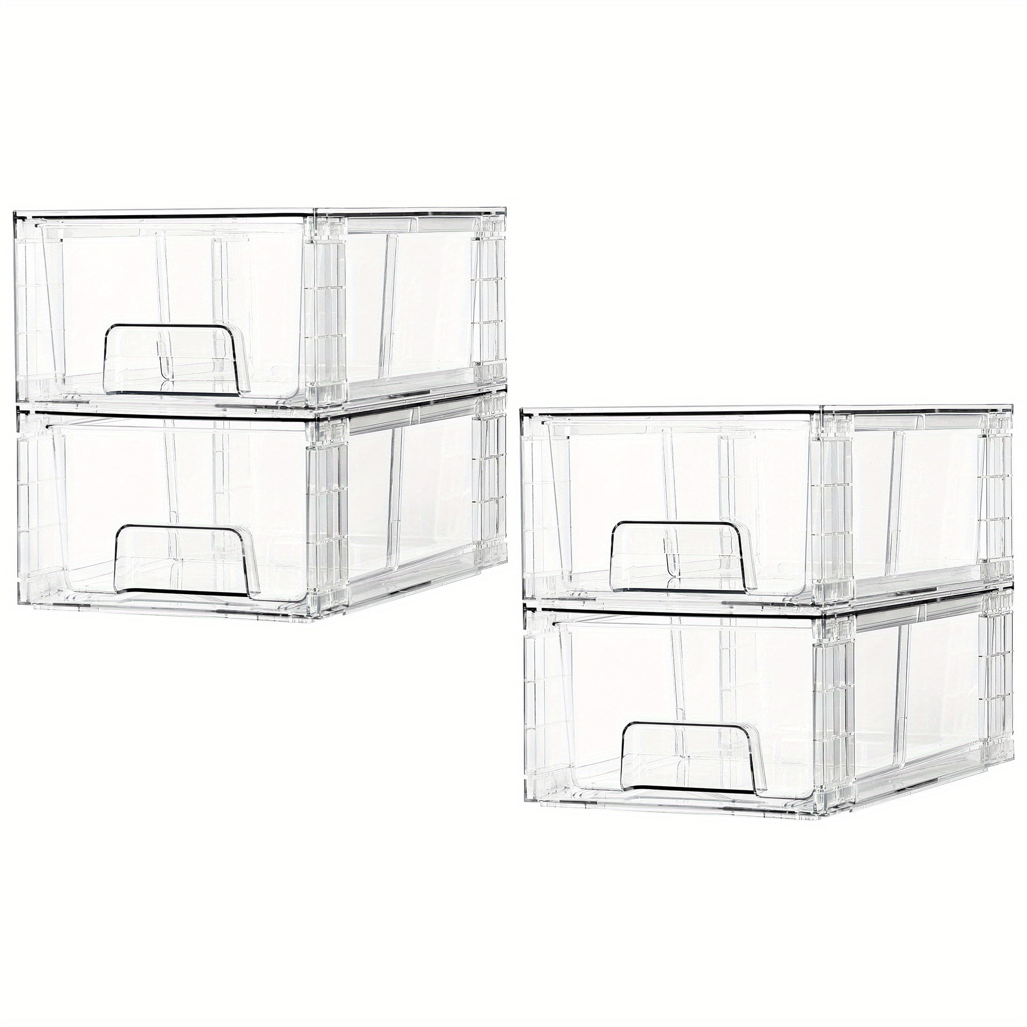 4/6/8/10/12 Pack Clear Acrylic Food Storage Drawers with Handles ...