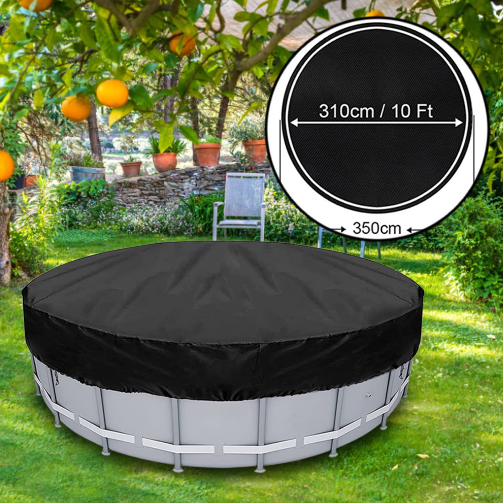 4/6/8/10Ft Round Pool Cover, Solar Covers for Above Ground Pools ...