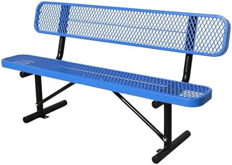 4/6/8 Feet Park Bench for Outside Heavy Duty Metal, Garden Benches ...