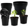 4/6/8 Inch Black Plant Nursery Pots, 15 Pack, Thickened Plastic with ...