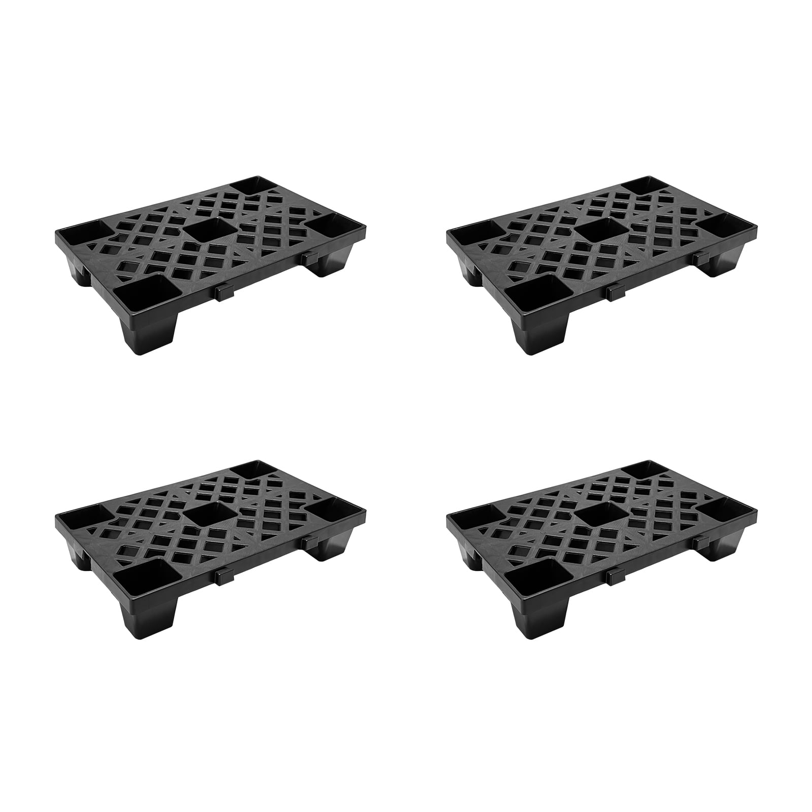 4/6/8 Packs Plastic Pallets, 19.7"x11.8"x3.9" Interlocking Pallets for ...