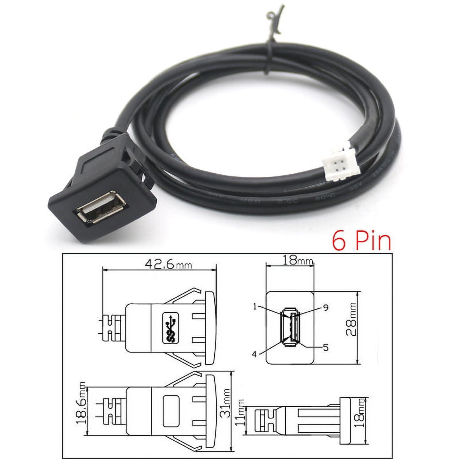 4 6 8 Pin Plug Connector Dual USB Interface Cable Adapter for Android ...