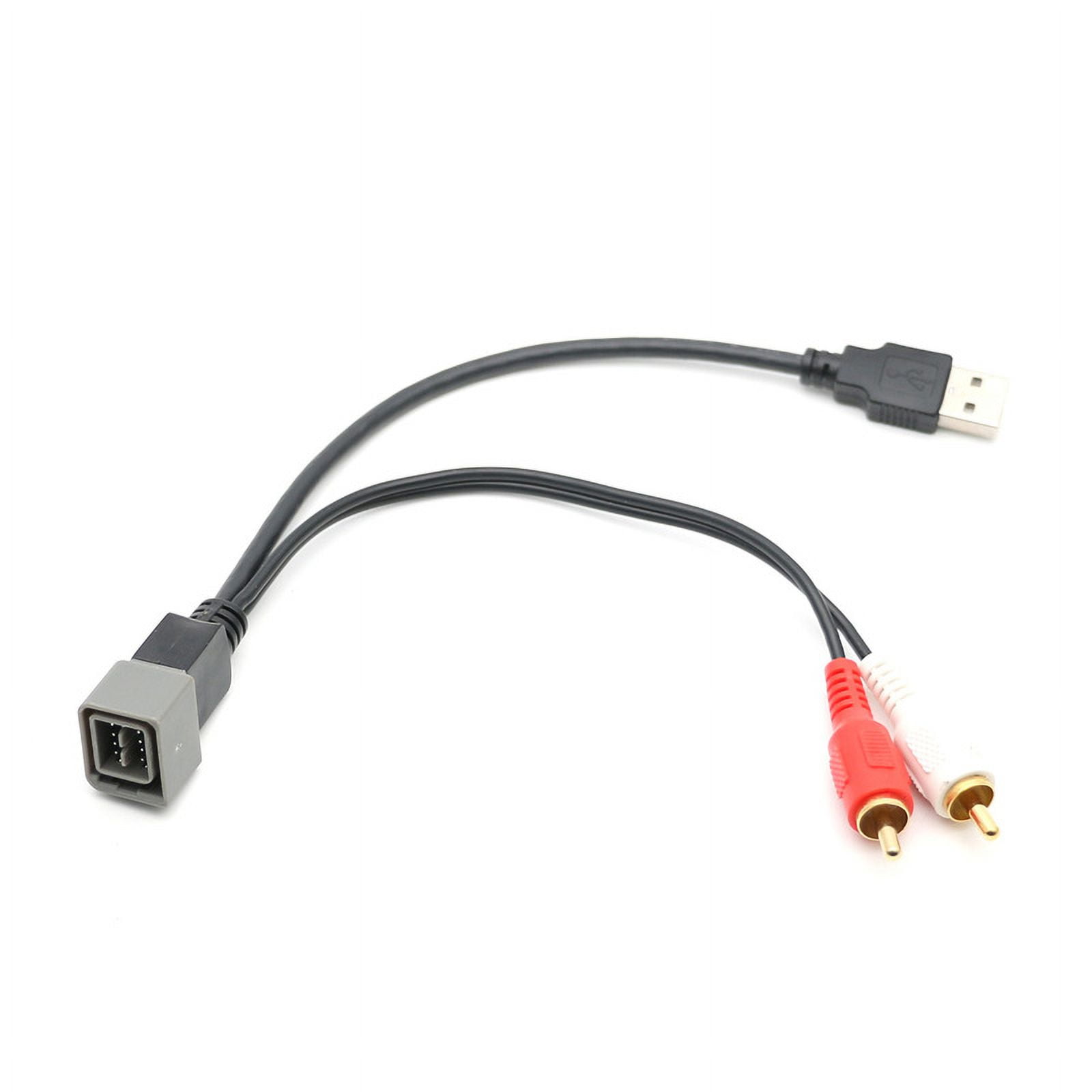 4 6 8 Pin USB AUX Cable Adapter for Nissan Cube Juke Versa Aftermarket ...