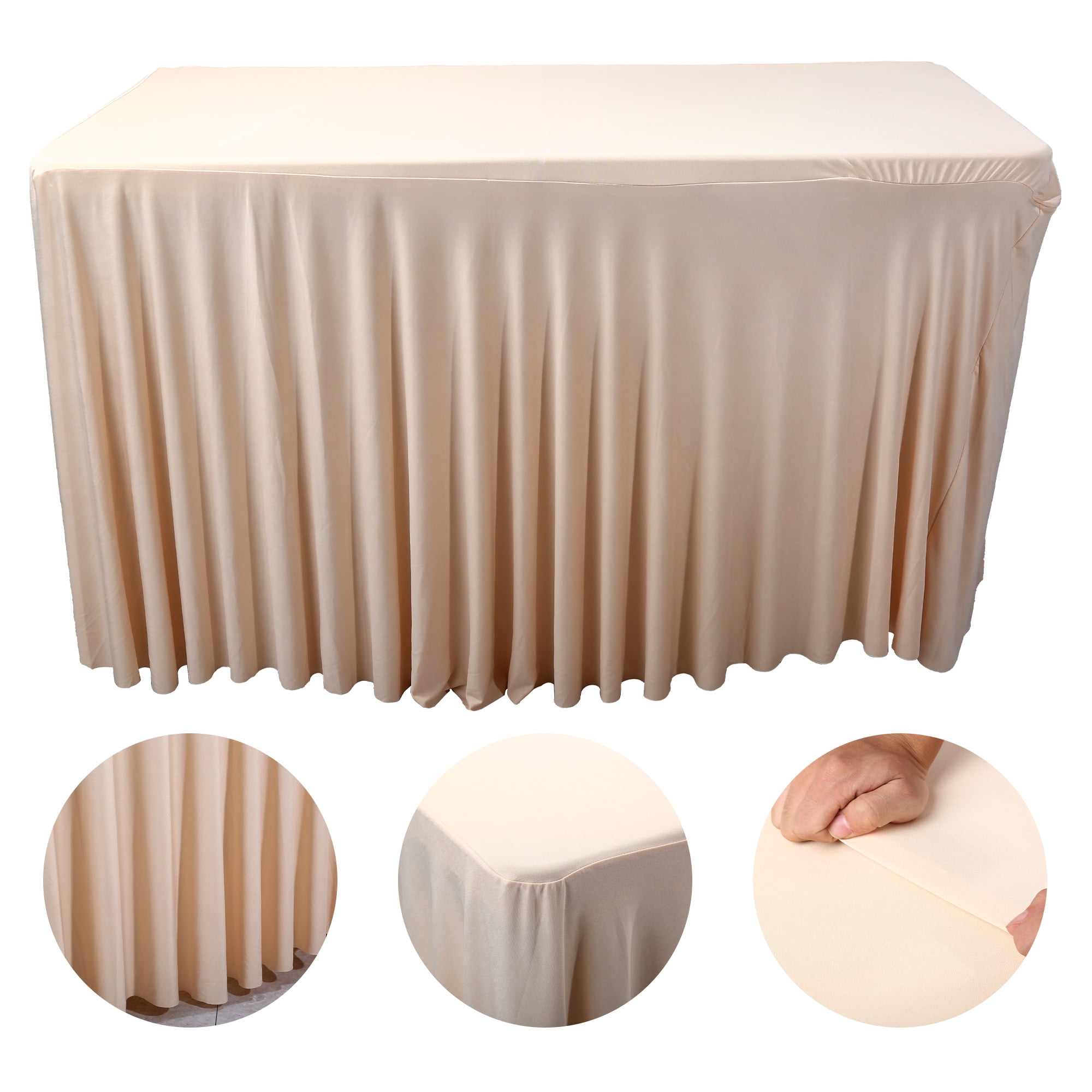 4/6/8ft Universal Stretch Spandex Table Cloth for Rectangle Tables ...