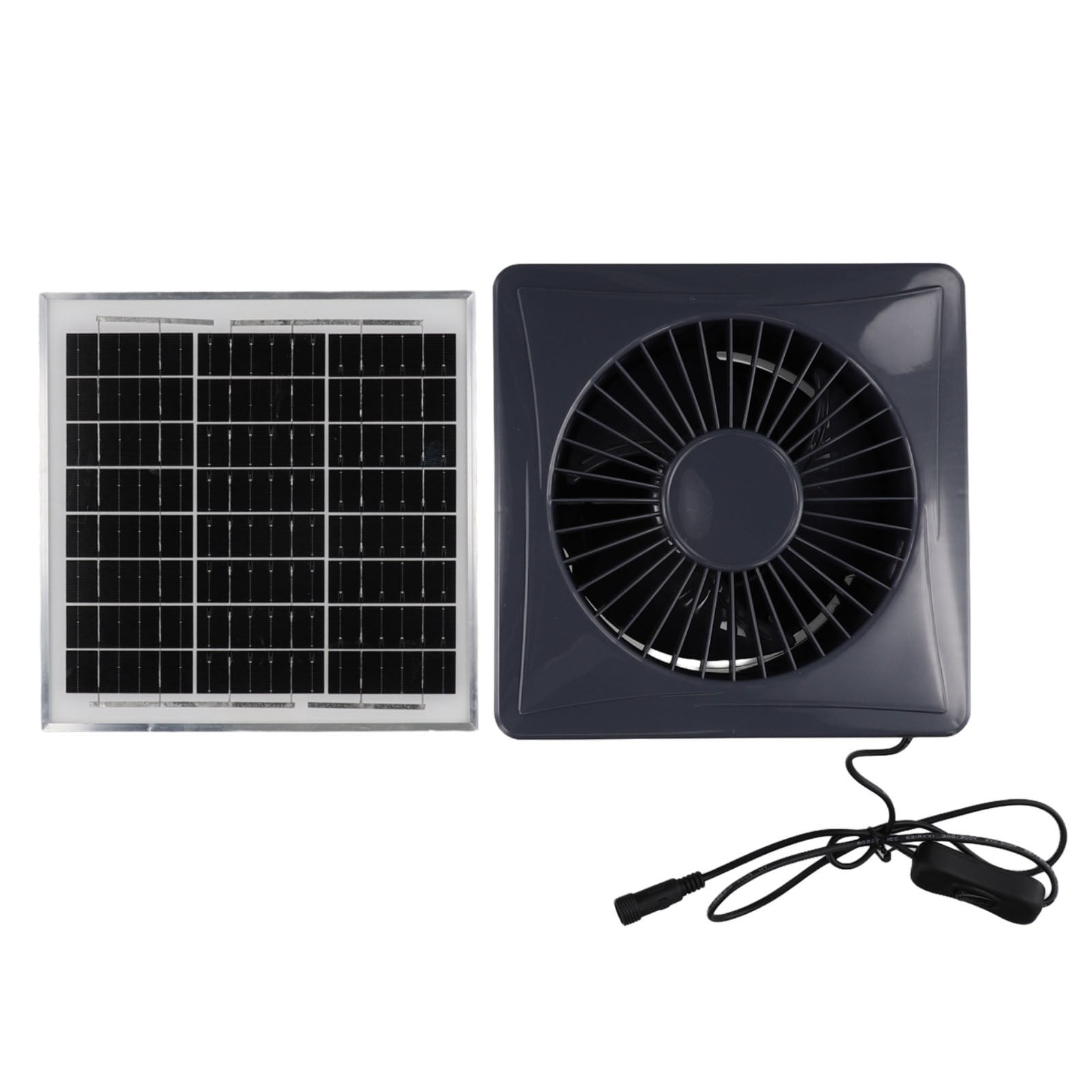 4/6/8inch 12V Solar Panel With Extractor Ventilation Fan Air Vent For ...
