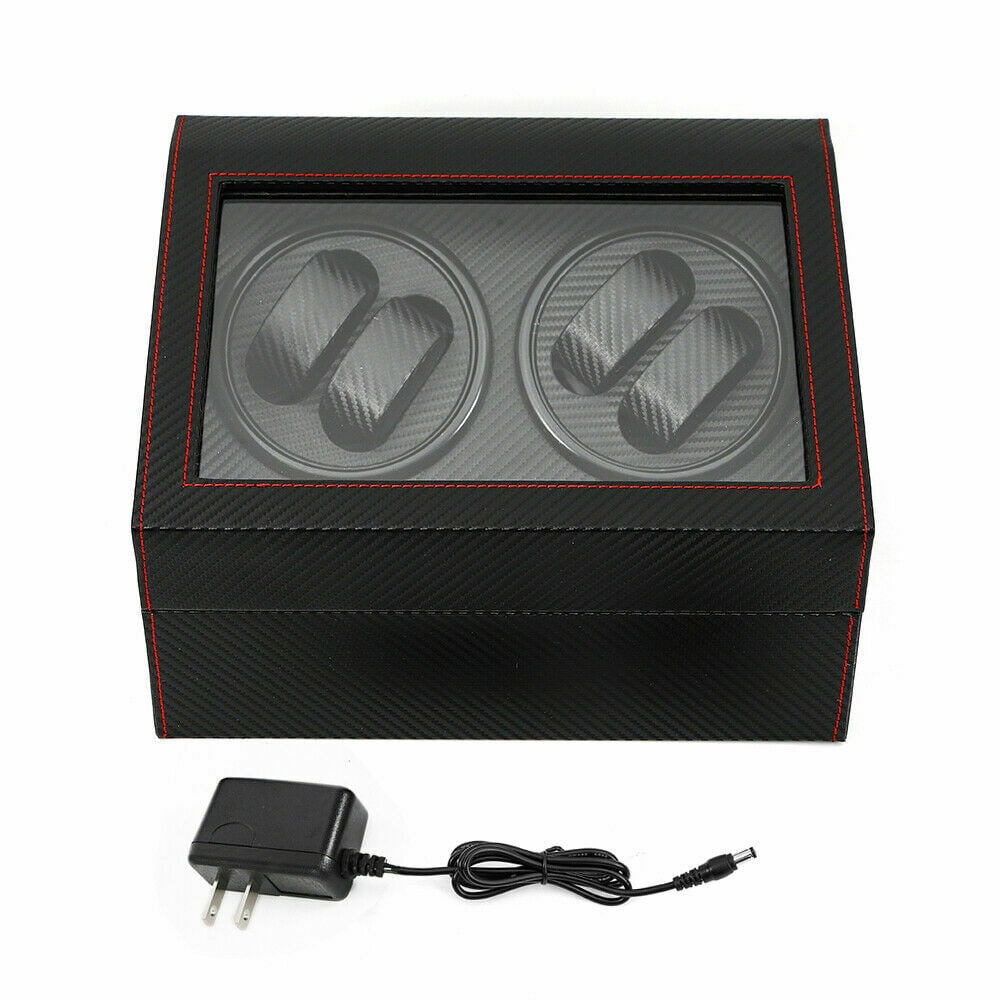 4+6 Automatic Rotation Carbon Fiber Watch Winder Storage Case Box ...