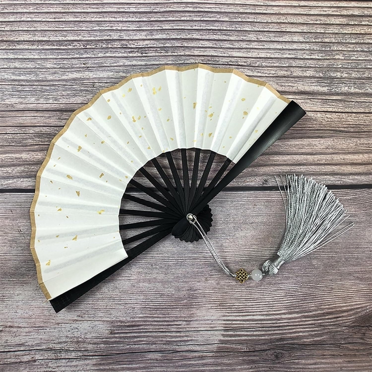 4-6 Inch Mini Folding Fan. Portable Children's Gilded Rice Paper Silk Fans Retro Tassel Portable ...