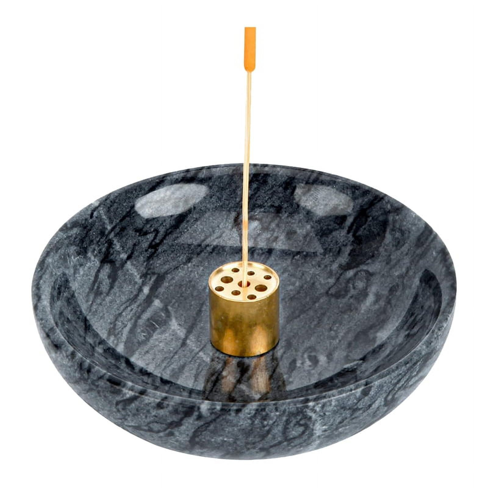 4.6-Inch Natural Marble Incense Holder with 9 Incense Holes for Incense ...