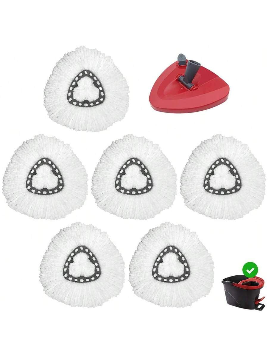 4/6 PACKS Spin Mop Refills With Base, Perfect For O-Cedar Easywring 1 ...