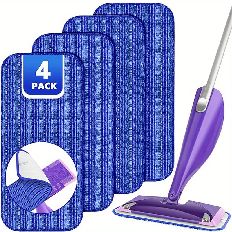 4/ 6 Pack Reusable Mop Pads Compatible, With Swiffer Wet Jet Mop, Wet ...