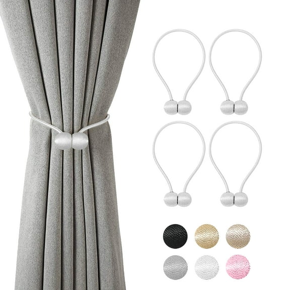 Hovmgk 2 Pack Magnetic Curtain Tiebacks, Adjustable Curtain Buckles ...