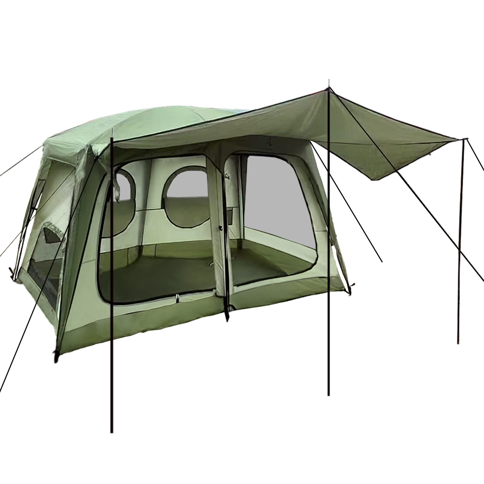 4-6 Person Camping Tent Waterproof, Ventilated Cabin Tents for Camping ...