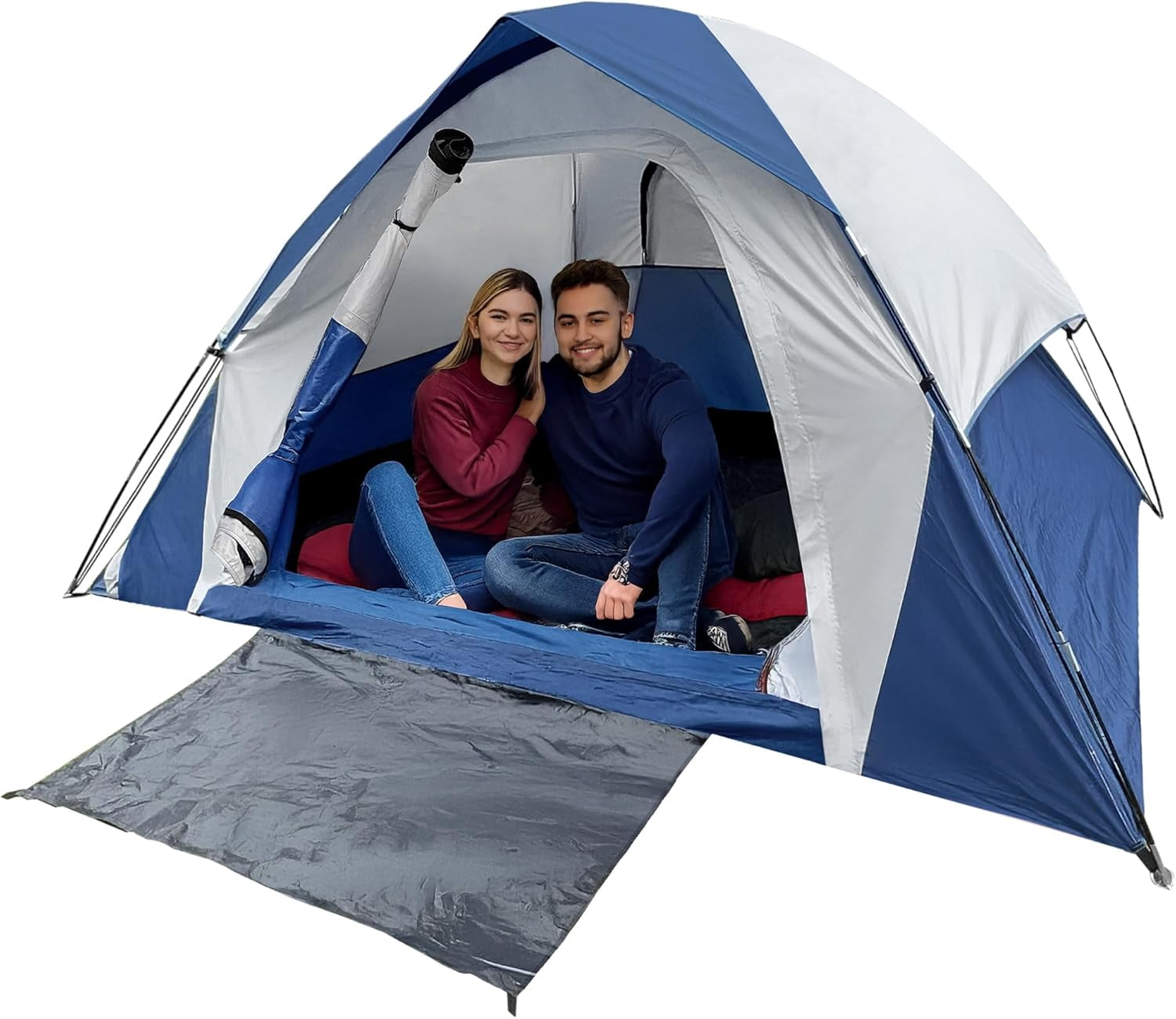 4-6 Person Dome Camping Tent, Double Layer Waterproof, Removable Rain ...