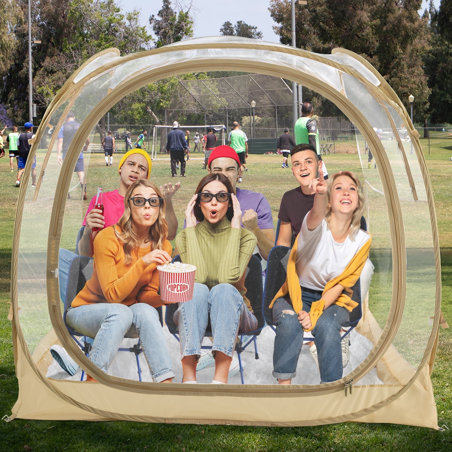 4-6 Person Pop Up Weather-Resistant Pod Sports Tent Patio Gazebo ...