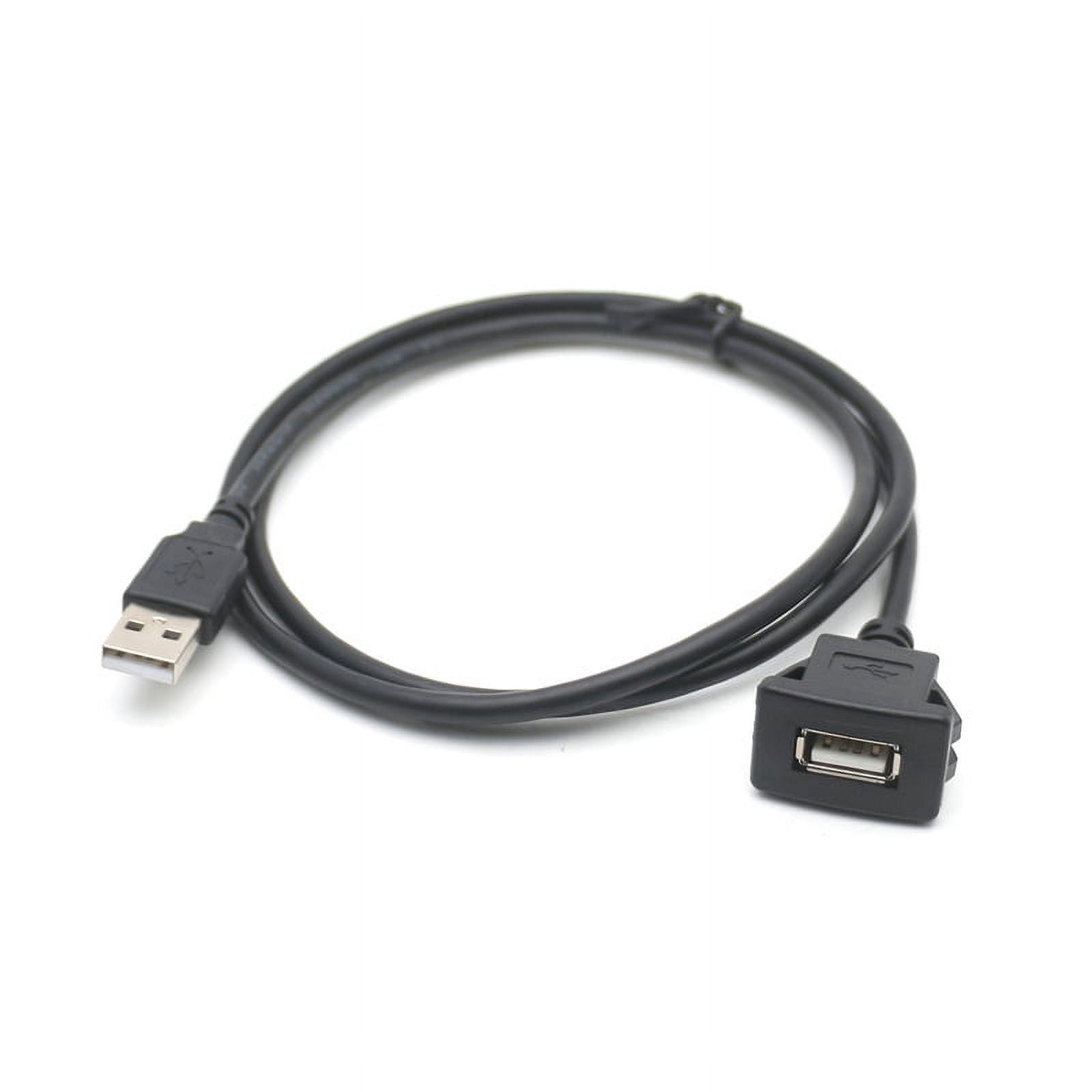 4 6 Pin to Dual USB Female Dash Board Mount Panel Extension Shielded ...