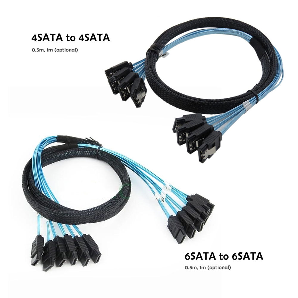 4/6 Sata To Sata Cable 6 Ports/Set Date Cable Sata 7 Pin To Sata 7 Pin ...