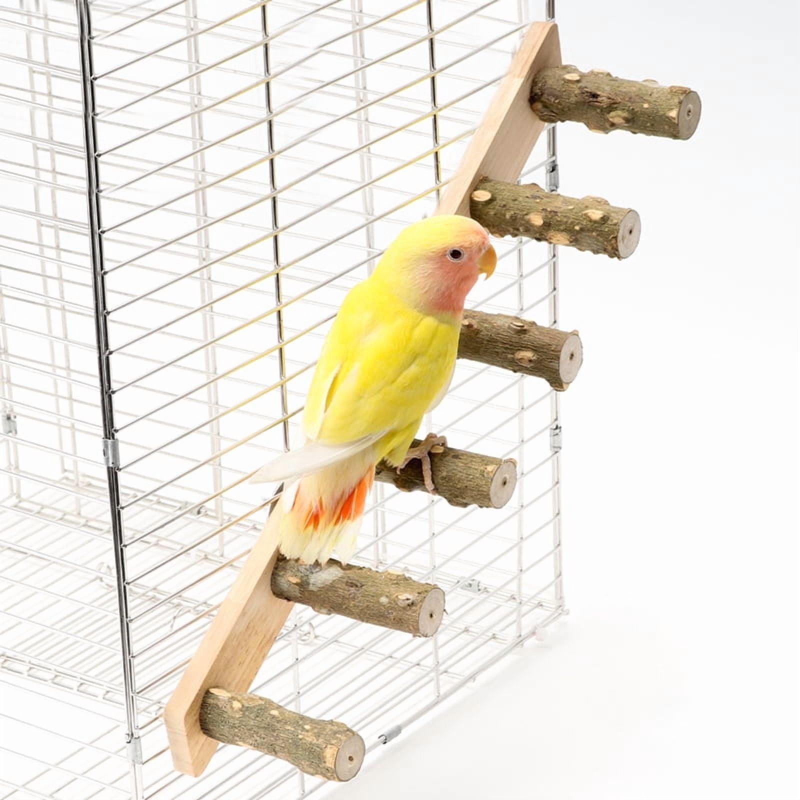 4/6 Steps Wood Ladder Pet Interactive Bird Parrot Toy Ladder for ...