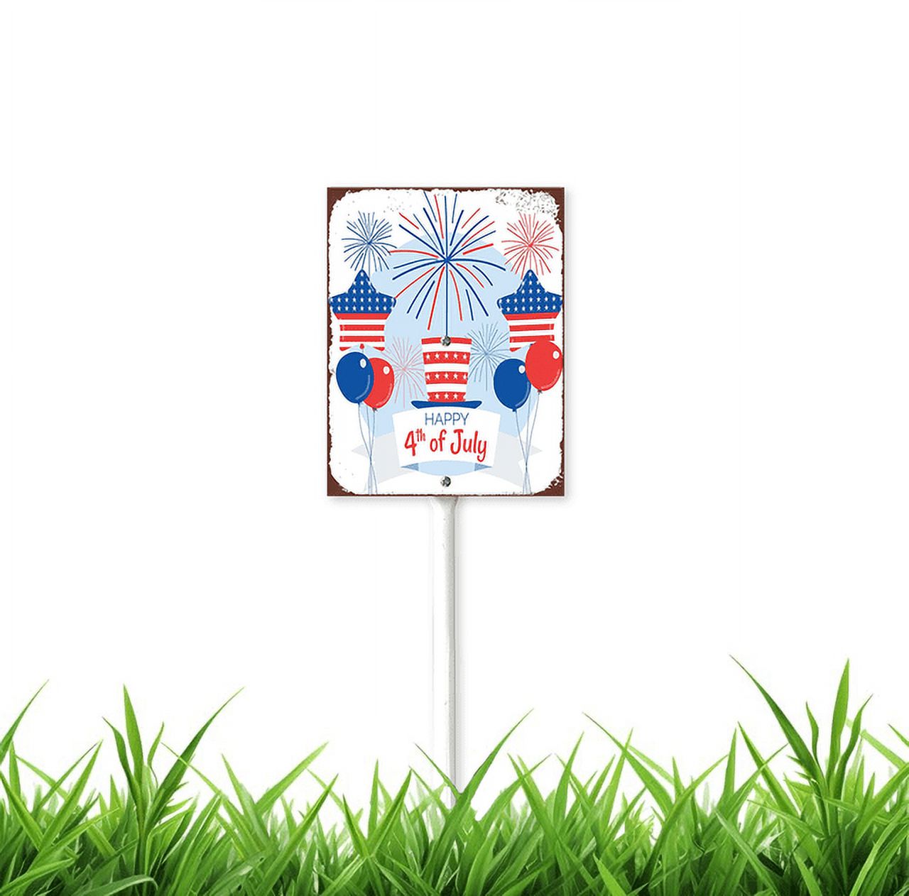 4.6 x 6 inch 4th of July Yard Signs with Stakes，4th of July Decorations ...