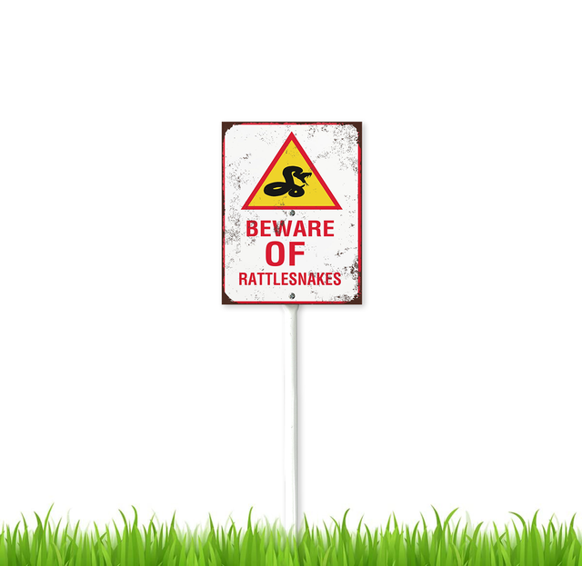 4.6 x 6 inch Beware of Rattlesnakes Activity Sign Campground Yard Sign ...