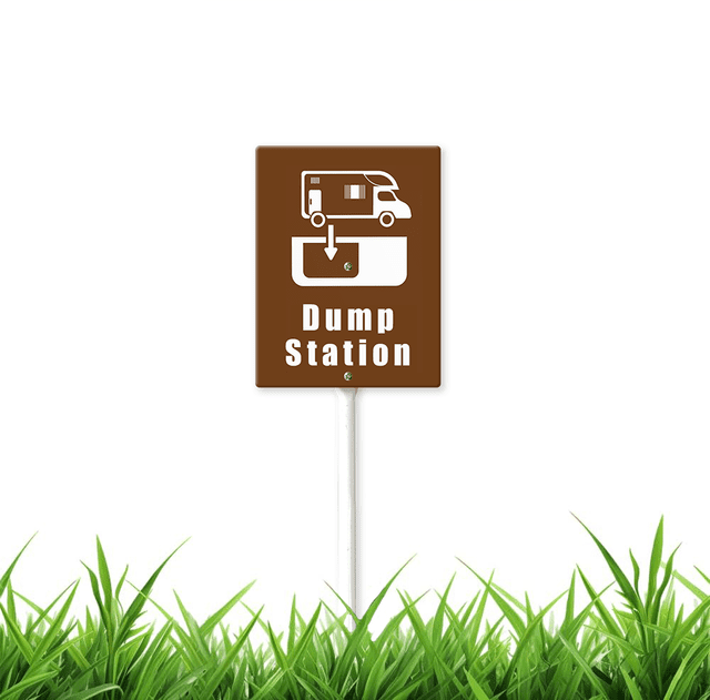 4.6 x 6 inch Dump Station Yard Sign for Pathway, Driveway or Trail ...