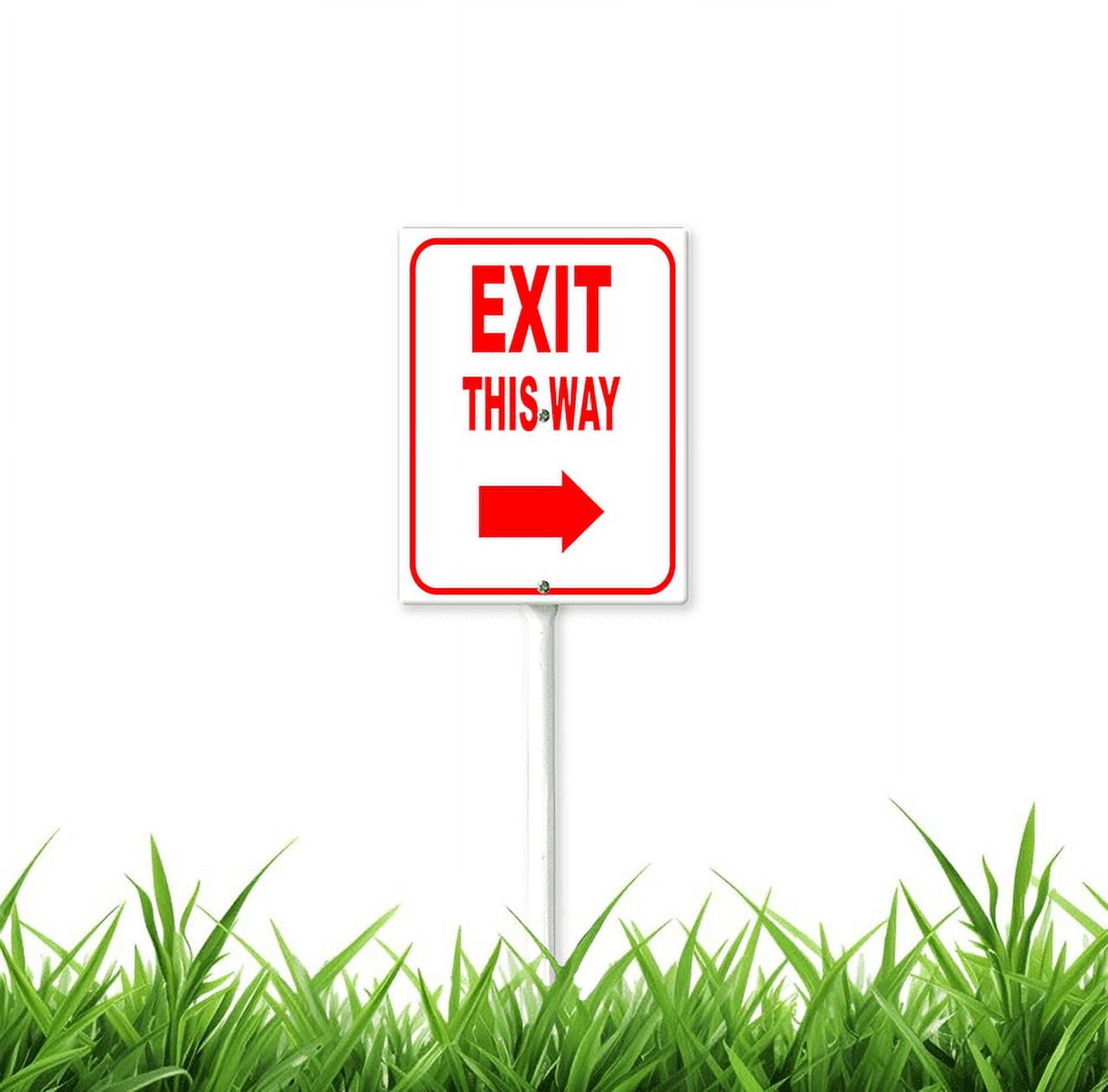 4.6 x 6 inch Exit This Way - Right Arrow Yard Sign for Pathway ...