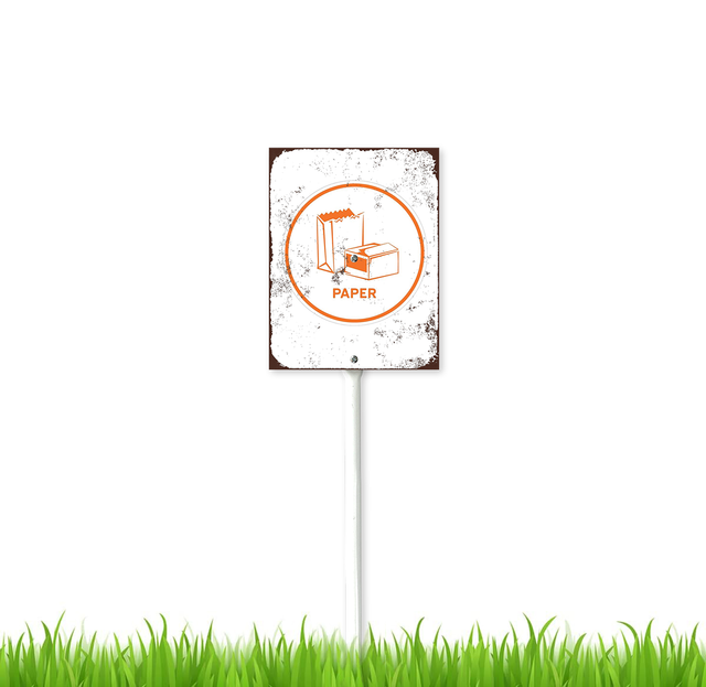 4.6 x 6 inch Garbage Classification Sign with Stake,Decorative Plant ...