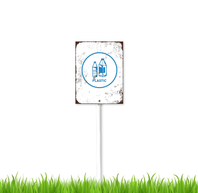 4.6 x 6 inch Garbage Classification Sign with Stake,Decorative Plant ...