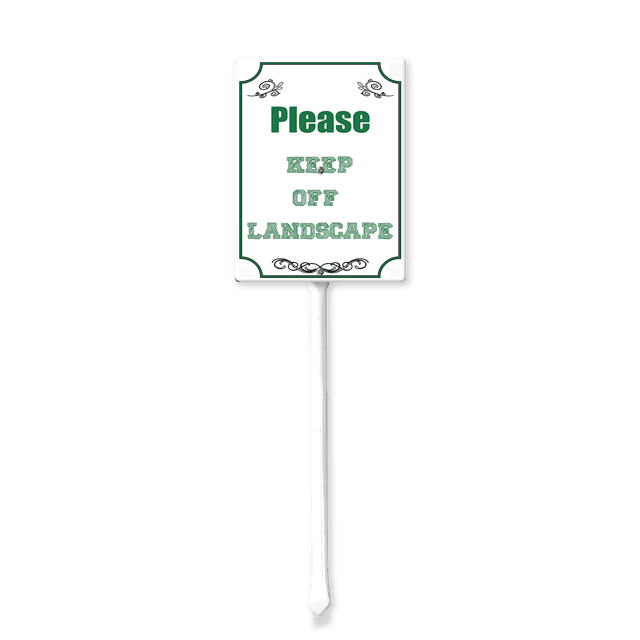 4.6 x 6 inch Garden Stakes Please Keep Off Landscape Yard Sign ...