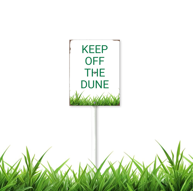 4.6 x 6 inch Grass Sign with Stakes,Keep Off Dunes Aluminum Yard Sign ...