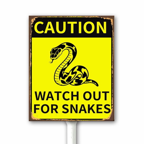 4.6"x6" Vintage Look Yard Signs Danger Watch Out for Snakes Sign with ...