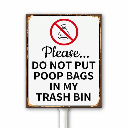 4.6"x6" Vintage Look Yard Signs No Dog Waste Metal Sign, Please Do Not ...