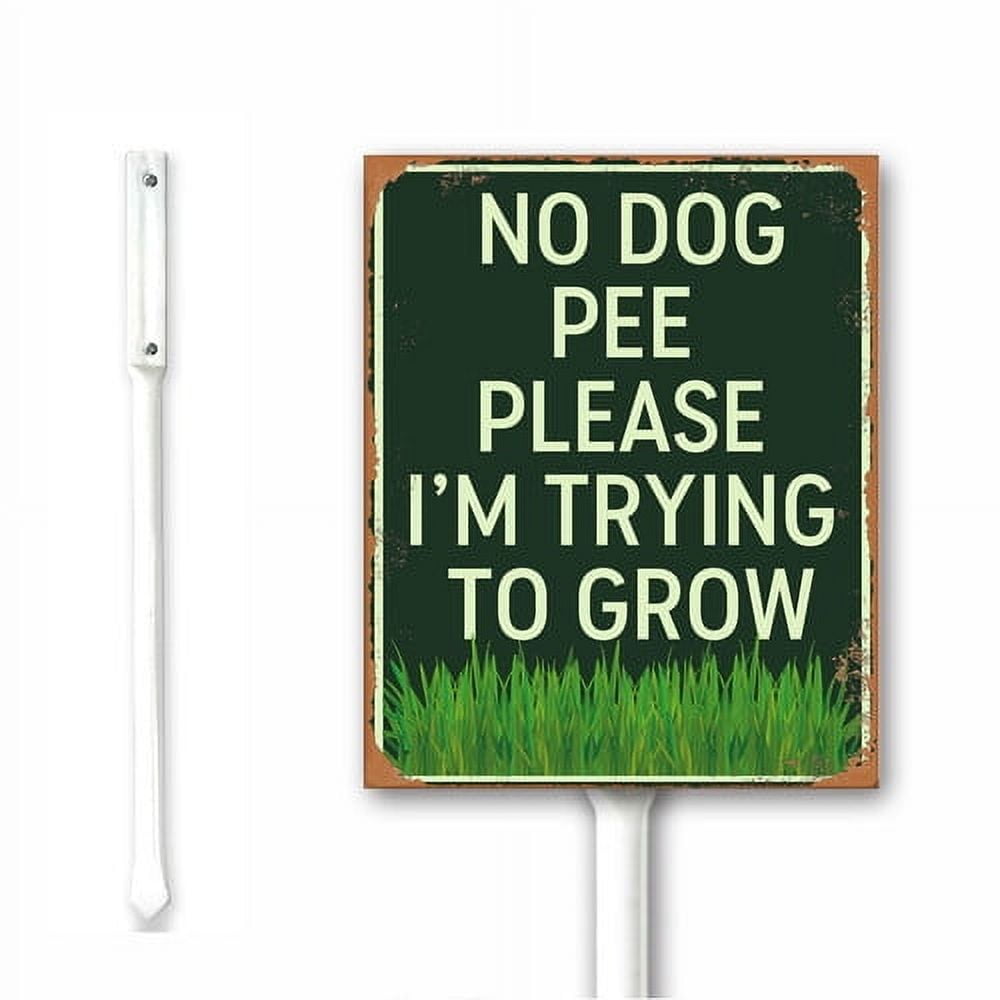 4.6"x6" Vintage No Dog Pee Please I Am Trying To Grow Yard Sign With ...