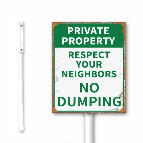 4.6"x6" Vintage Private Property Respect Your Neighbors No Dumping Yard ...