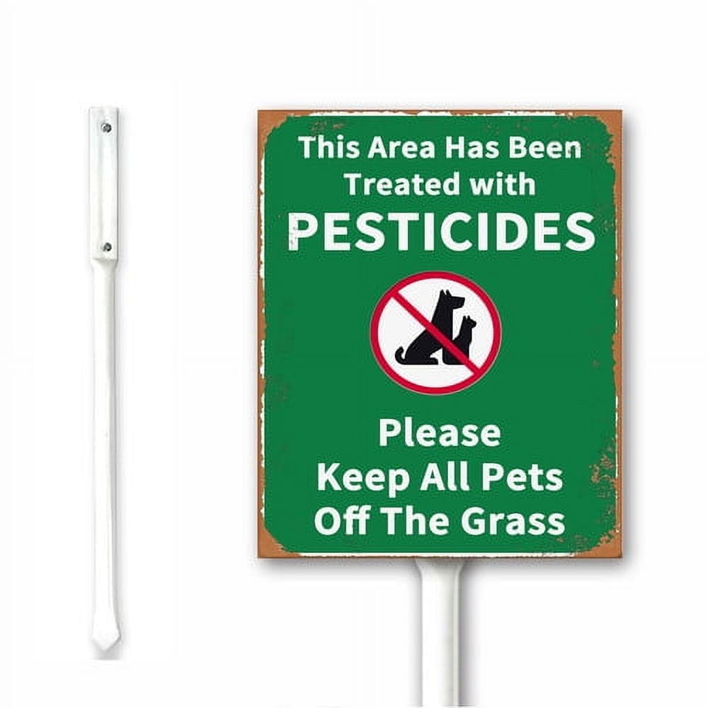 4.6"x6" Vintage Warning This Area Treated with Pest-icides Keep Pets ...