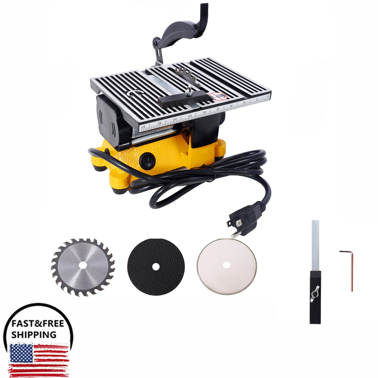4" 60W Mini Table Saw Top Cut Off Miter Saw for Precision Cut Metal w ...