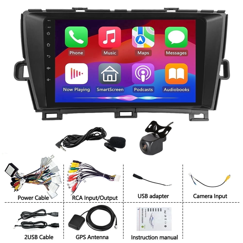 4+64G Car Stereo for Toyota Prius 2010-2015 with Carplay Android Auto ...