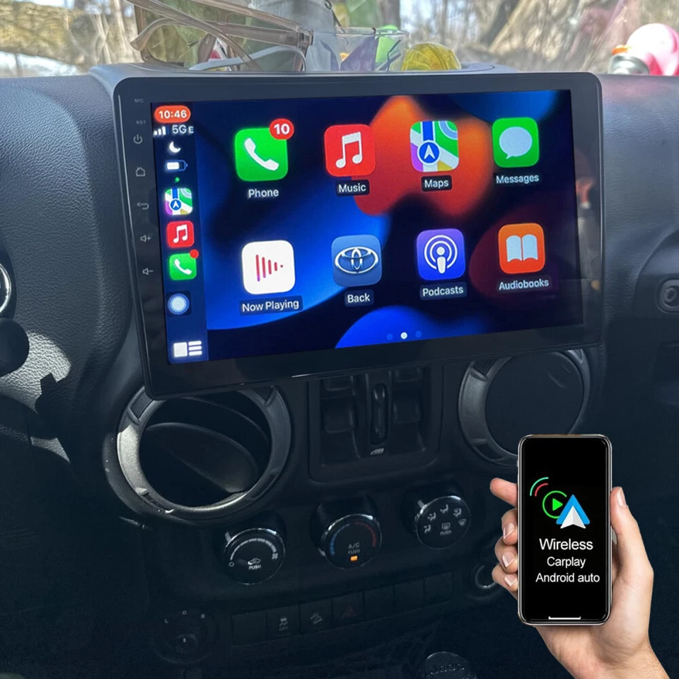 【4+64GB】Android 15 Car Radio for Jeep Wrangler JK 2007-2017, 10 Inch ...