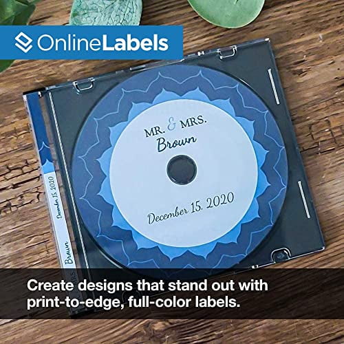 4.65 Inch Full-Face CD/DVD Labels & Spine Label - Pack of 2,000 Sets of ...