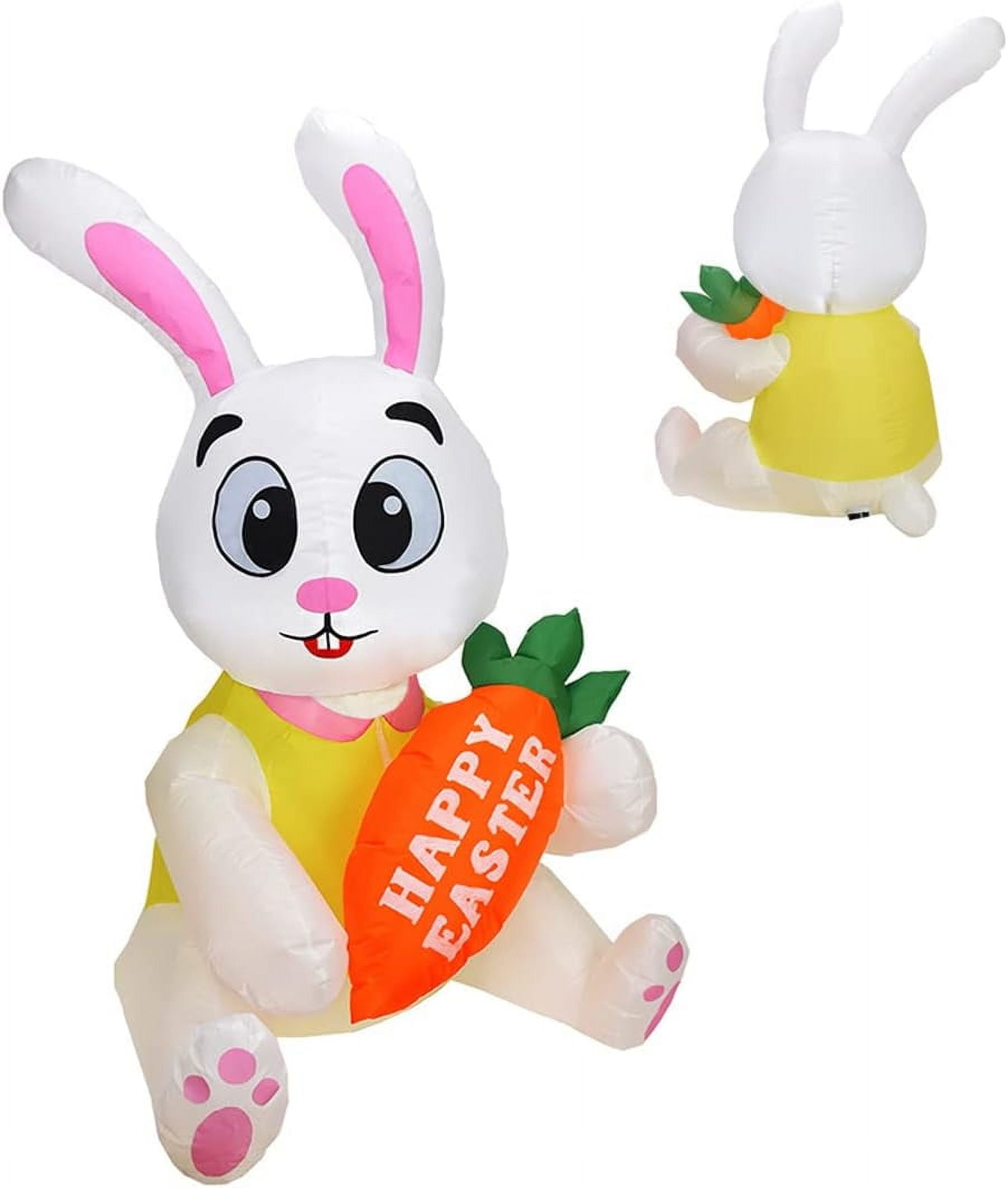 4.6FT Inflatable Easter Bunny Outdoor Decorations with Built-in LED ...
