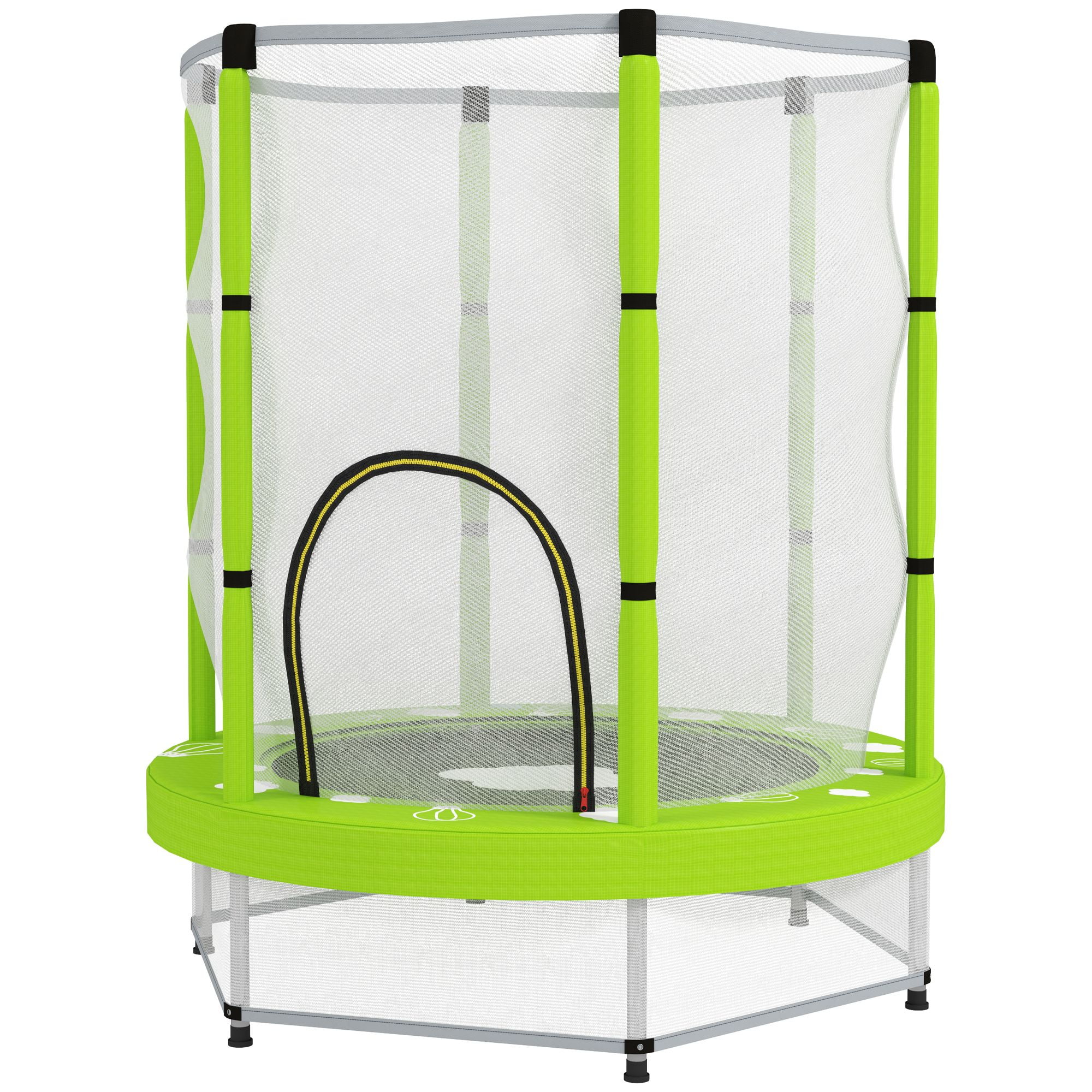4.6FT Toddler Trampoline w/ Safety Net, Recreational Trampoline for ...