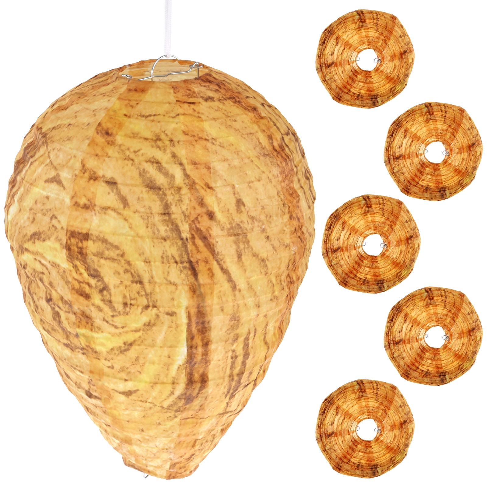 4/6Pcs Wasp Nest Decoy Waterproof Fake Wasp Repellent Hanging Wasps ...