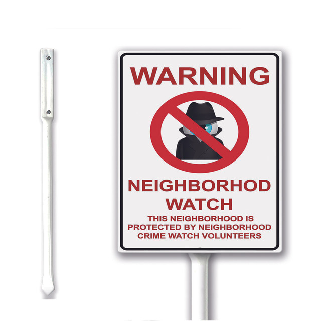 4.6X6 Inches Outdoor Warning Sign for Yard, Neighborhood Watch Sign No ...