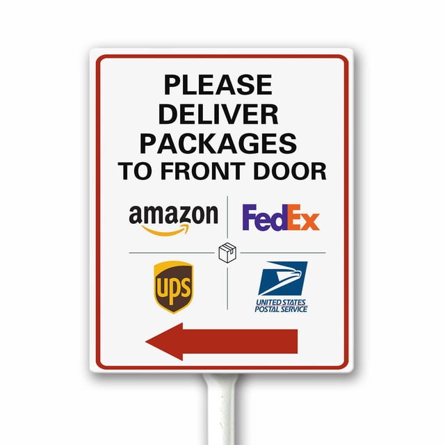 4.6X6 Inches Please Deliver All Packages to Front Door Left Arrow ...